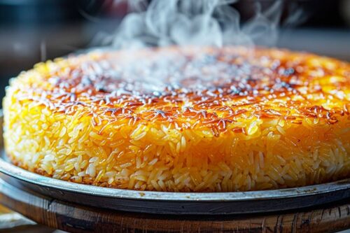 Safranreis mit Kruste (Tahdig) | Rezept » gesund.co.at